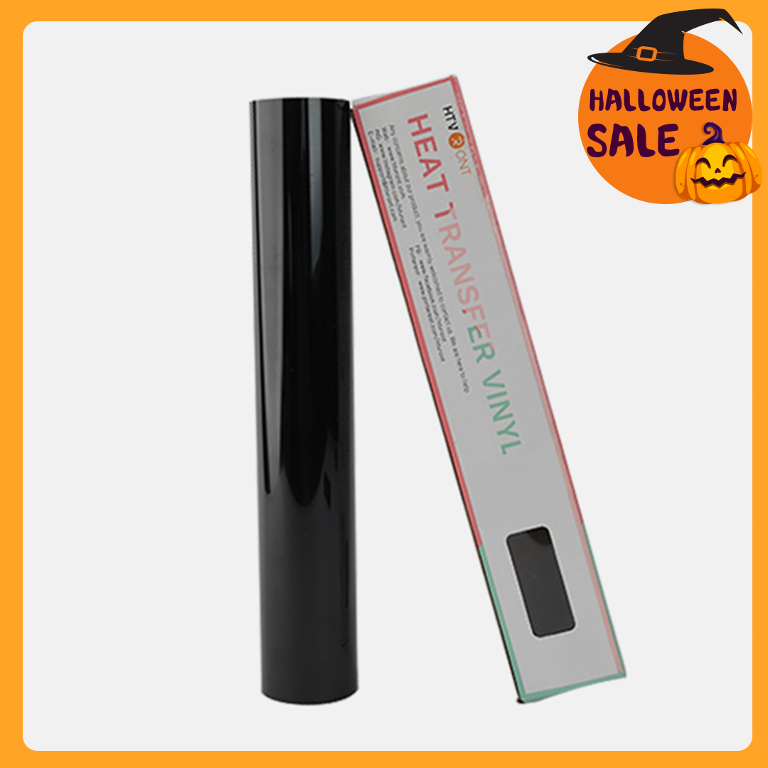 Black Iron on Vinyl | Black Heat Transfer Vinyl Roll 12" x 10 Ft ...