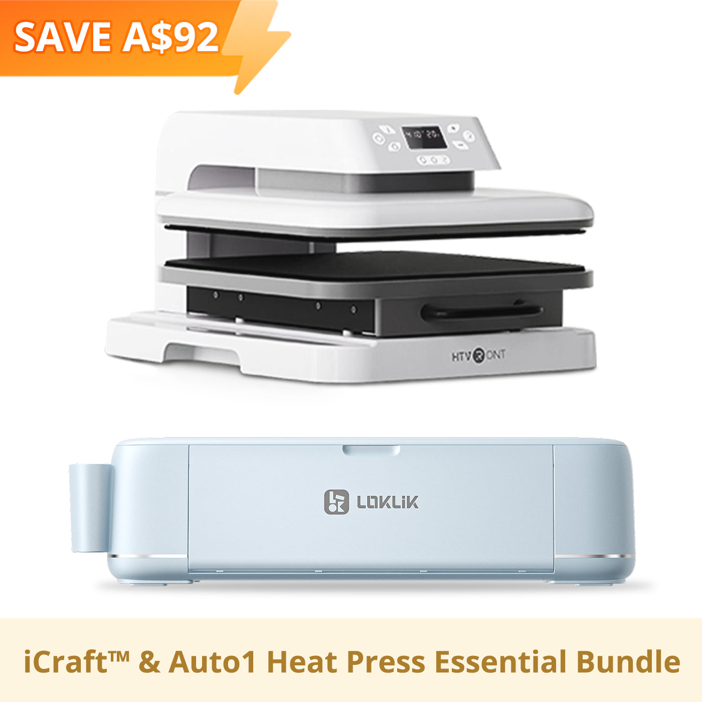 [iCraft™ Machine bundle]Loklik iCraft™+ Auto Heat Press Machine15"x15 ...