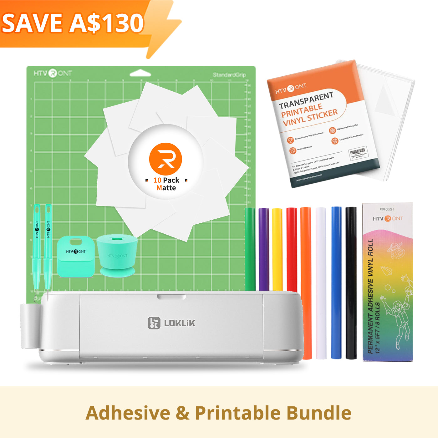 [Adhesive & Printable Bundle] LOKLiK iCraft™ Cutting Machine + Adhesiv ...